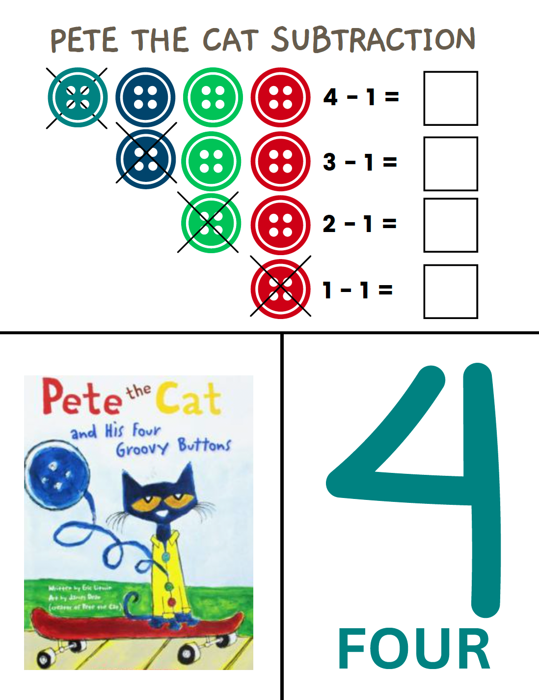 Pete the Cat and His Four Groovy Buttons Laminated Learning Guide ...